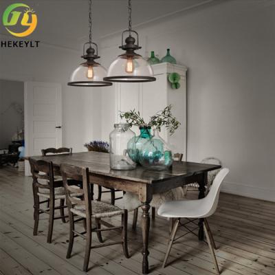 Cina Metallo base della lampadina E26 e luce nordica di vetro del pendente della radura di stile in vendita