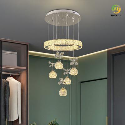 Cina Salone di lusso moderno del minimalista LED Crystal Candle Chandelier For Dining in vendita