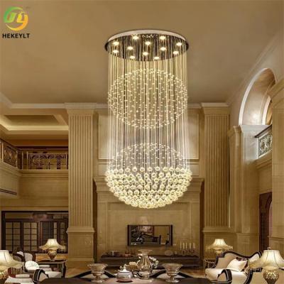 China Luxury K9 Crystal And Metal GU10 Pendant Light Modern Classic Style for sale