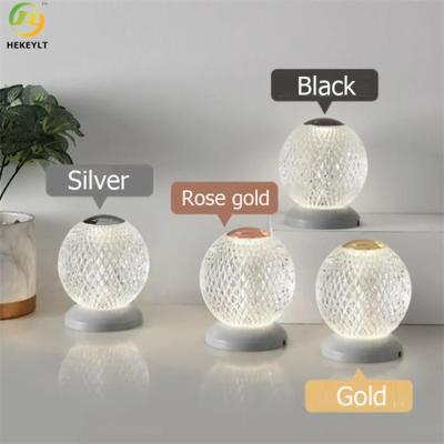 China USB Wireless LED Bedroom Bedside Table Lamp Modern Moon Night Lights for sale