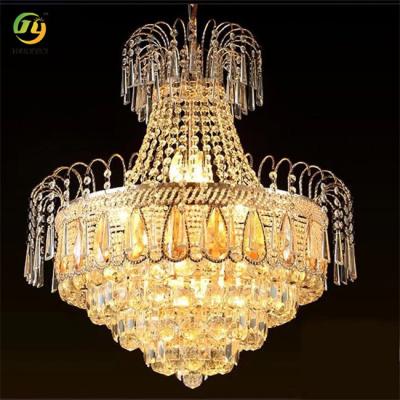 China Gold Indoor Lustre Modern Crystal Pendant Light Dia 60cm For Living Room for sale