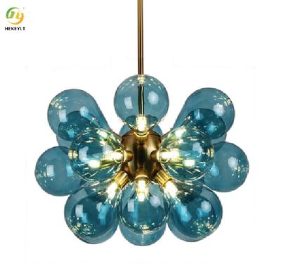 Китай Постмодернистский дизайн, скандинавский современный подвесной светильник, цветочное стекло, художественное украшение продается