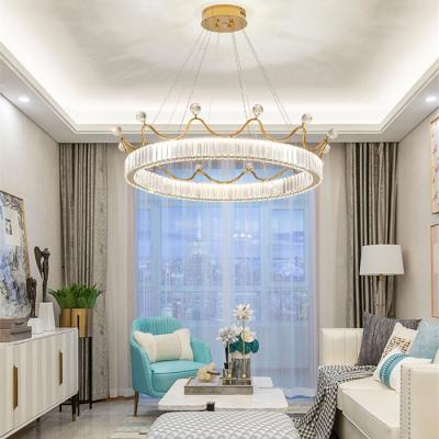 China Oro creativo redondo del dormitorio LED Crystal Pendant Light Clear Metal de los niños en venta
