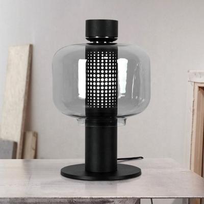 Illuminazione d'annata ricaricabile della camera da letto della lampada di comodino dell'hardware di vetro di colore del LED 3