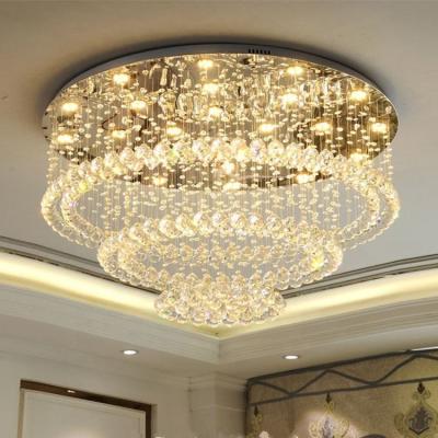China Fancy Large Luxury Led Crystal Ceiling Light Live Bedroom Wedding for sale