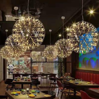 China Led Spark Ball Wire Round Pendant Lamp Nordic Hotel Postmodern Decoration Lamp for sale