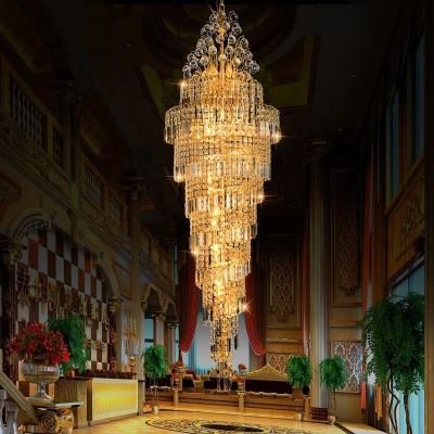 China Colgante de lujo moderno colgante que enciende el metal y a Crystal Chandelier del oro en venta