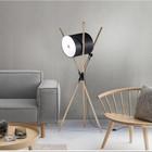 58 X 173cm Walnut Leather Living Room LED Floor Lamp Nordic Danish Style