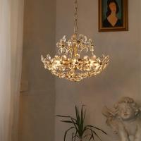 China Led Iron Crystal Pendant Light E14 Light Source D450 X H500 for sale