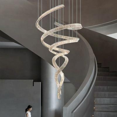 China Oro de lujo Crystal Chandelier For Wedding Decor de la escalera del chalet en venta