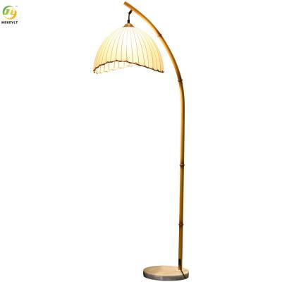 China Retro Chinese bamboo floor lamp for homestayliving room sofa study bedside lamp for sale