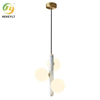 China De noordse Creatieve Natuurlijke Marmeren van de het Restaurantbar van de Kroonluchterslaapkamer Lamp van het de Luxemessing for sale