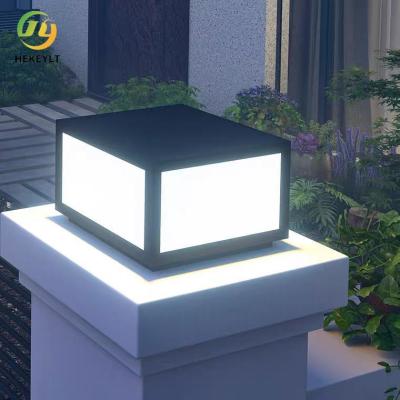 China New Solar Column Outdoor Waterproof Garden Light Connected To Electricity Garden Villa Gate Wall Pillar Light for sale