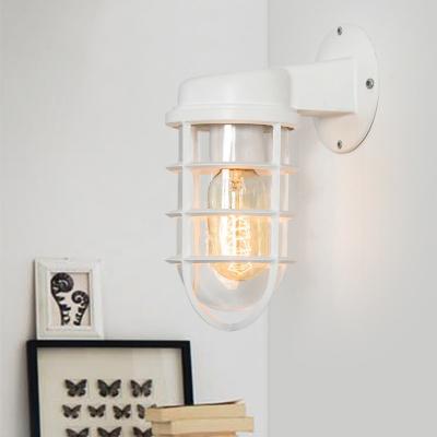 Cina Lampada da comodino di vetro della lampada da parete del ferro della retro della lampada da parete di Art Dining Room Living Room dell'abbigliamento cavità industriale del negozio in vendita