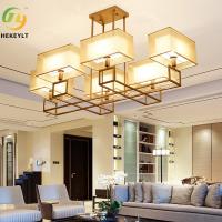 China Study Bedroom LED Chandelier Lighting Dining Room Rectangular Ceiling Iron Lighting for sale