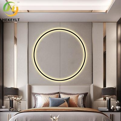 China Modern Simple LED Ring Wall Lamp For Bedroom Headboard Living Room Background for sale