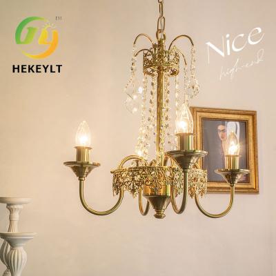 Cina Cortile francese lampadario di cristallo luce camera da letto di lusso villa sala da pranzo candela d'epoca lampadari in vendita
