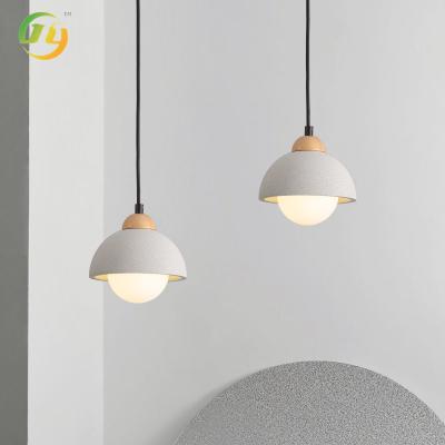 Китай Ваби Саби стиль Цементный подвесок Светлый деревенский стеклянный люстра для спальни / столовой продается