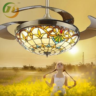 China JYLIGHTING Asian Fumat Round 42inch 36W LED Ceiling Fan With Light 220V for sale