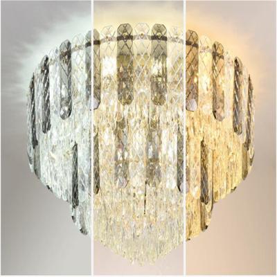 China 400cm*400cm*280cm Voltage 85V-265V Gold Iron Crystal LED Ceiling Light for Luxurious Space for sale