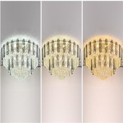 China 400cm*400cm*280cm Voltage 85V-265V Gold Iron Crystal LED Ceiling Light for Luxurious Space for sale