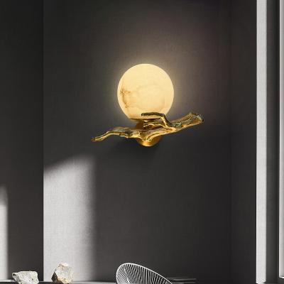 China Indoor Bedroom Wall Lamp With Modern Pure Copper LED Lighting 300mm*200mm for sale