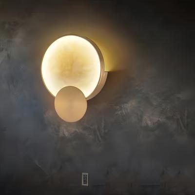 Cina Nodic Marmo hotel salotto camera da letto decorazione interna semplice rame led lampada da parete in vendita