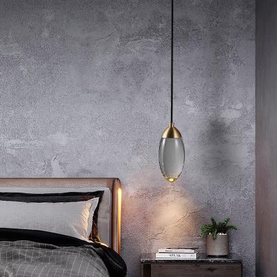 Китай Ночная лампа спальни современный простой медный свет роскошный кристаллический подвесный свет продается
