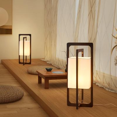 Cina Lampada da pavimento in legno semplice e retro, salotto, camera da letto, hotel wabi-sabi in vendita