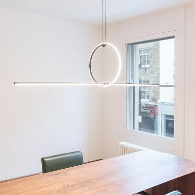 Cina Ristorante nordico minimalista luce linea geometrica luce pendente semplice moderna in vendita