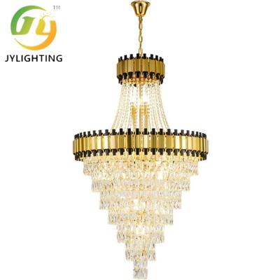 China JYLighting Nordic Negro LED Cristal Lustrero Calidad de la Boda Diseño de escenario decorativo para la instalación de proyectos de interiores en venta