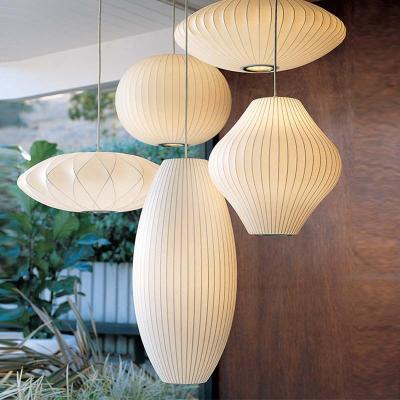 China Modern Nordic Silk Pendant Bubble Lamp For Home Living Room Bedroom Decor Chic Nordic Style Chandelier for sale