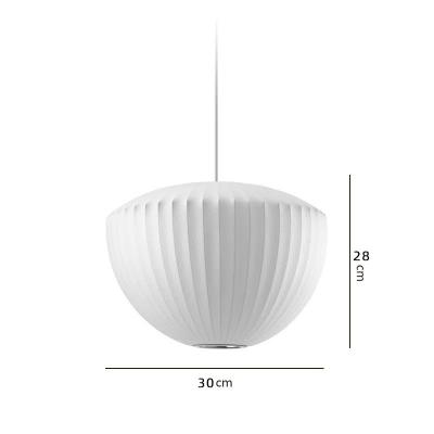 Китай Японский минималистский стиль летающая тарелка дизайн шелковый материал фонарь белые люстры современный подвесный свет продается