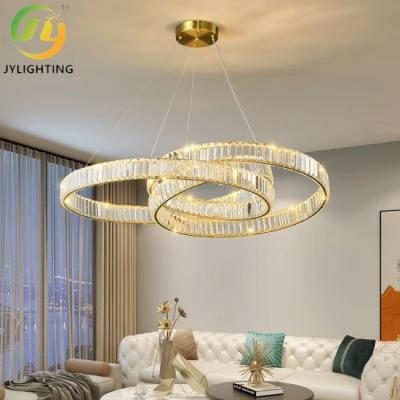 China Modern Luxury Crystal Chandelier Sleek Oval LED Ceiling Light For Dining Room Living Room Kitchen Island for sale