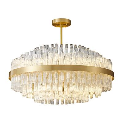 China JYLIGHTING Modern Luxury Hotel Crystal Chandelier Nordic Living Room Bedroom Hotel High-End Villa All-Copper LED Chandelier Modern Pendant Light for sale
