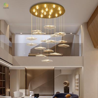 Китай JYLIGHTING современный простой свет роскошный скандинавский стиль высококлассная спальня вилла дуплекс длинная линия современный подвесной свет продается