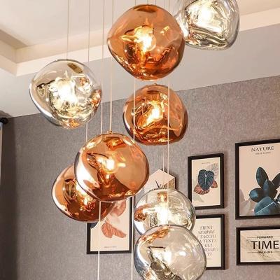 Cina Lampada a sospensione postmoderna in lava, creativa per negozio di abbigliamento, bar, lampada a sospensione, nordica, per soggiorno, lampada a sospensione a testa singola in vendita