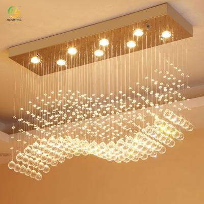 Китай JYLIGHTING прямоугольный креативный современный простой ресторан столовая гостиная входный бар кристаллический современный подвесный свет продается
