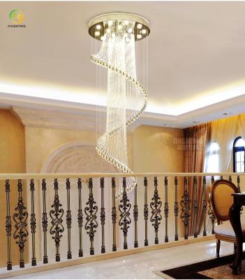 Китай Прозрачный свет Роскошные двойные лестницы Гостиная Гостиничная лобби Проект Вилла Здание Висячая линия Современный подвесный свет продается