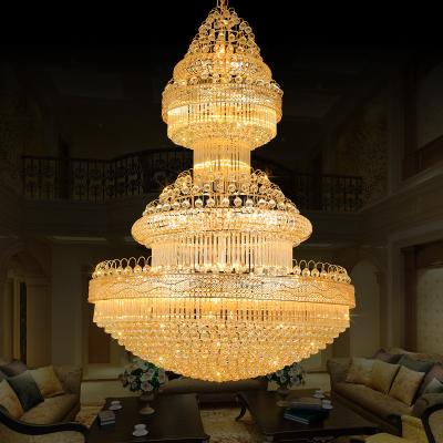 China JYLIGHTING Tradicional clásico lujo gran mezquita dorada cristal lámpara de candelabrador para el palacio de banquete lámpara de candelabrador moderno lujo gran hotel cristal colgante luz en venta