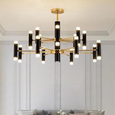 Китай JYLINGHTING Современная простая медная люстра Металлическое подвесное освещение для домашнего декора, отеля, ресторана, салона, потолочная установка, современный подвесной светильник продается