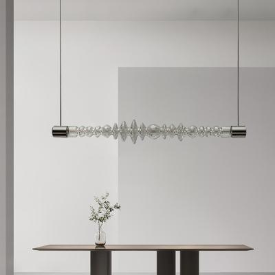 Китай Postmodern minimalist restaurant lamp nordic long glass office exhibition hall chandelier продается