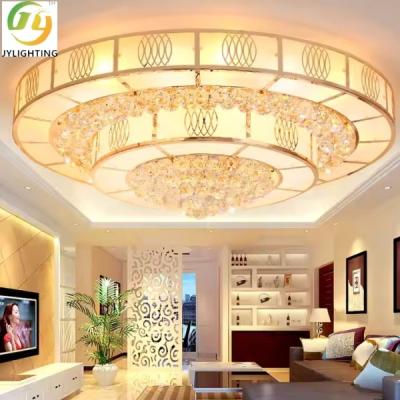 Китай Decoration Living Room Bedroom Customized European Style Crystal Ceiling Lamp Golden Round Crystal Led Ceiling Light продается