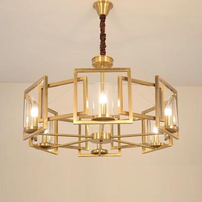 Китай JYLINGTING Современная железная стеклянная люстра Лампа E26 Удаленное управление Подвесная фиксация Регулируемая высота для домашней гостиной Овальный современный подвесный свет продается