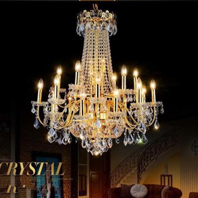 China JYLIGHTING Large Crystal Vintage Dining Room Design Living Room Luxury Wedding Crystal Candle Chandelier for sale