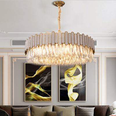 China JYLINGTING Modern LED Crystal Chandelier Pendant Lamp Luxury Rectangle Lighting for Home for Bedroom & Living Room Modern Pendant Light for sale