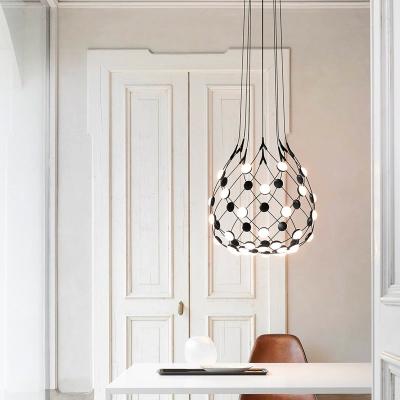 China Modern Hanging Pendant Light Contemporary Acrylic Black New Design Dining Room Living Room LED Chandelier for sale