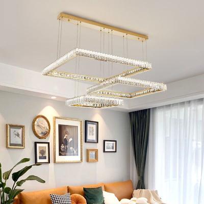China JYLIGHTING Modern Luxury Living Room Large Led K9 Crystal American Design Nordic Dining Room Living Room Chandeliers Crystal Pendant Light for sale
