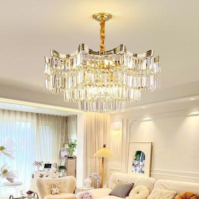 중국 현대 골드 크리스탈 펜던트 라이트 소방 식당 호텔 판매용