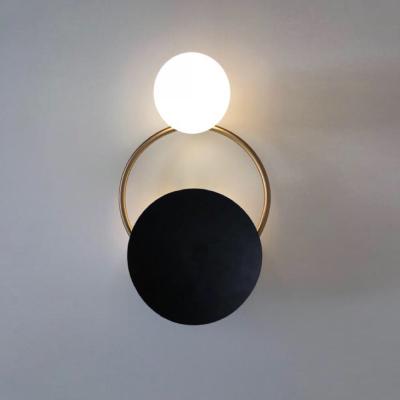China JYLIGHTING Nordic Modern Creative Wall Lamp Living Room Wall Lamp Art Bedroom Bedside Designer Round Wall Lamp for sale